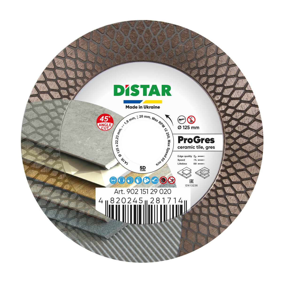 Distar Diamond Cutting Blade 1A1R 125 Pro Gres - Betontool — Betontools ...