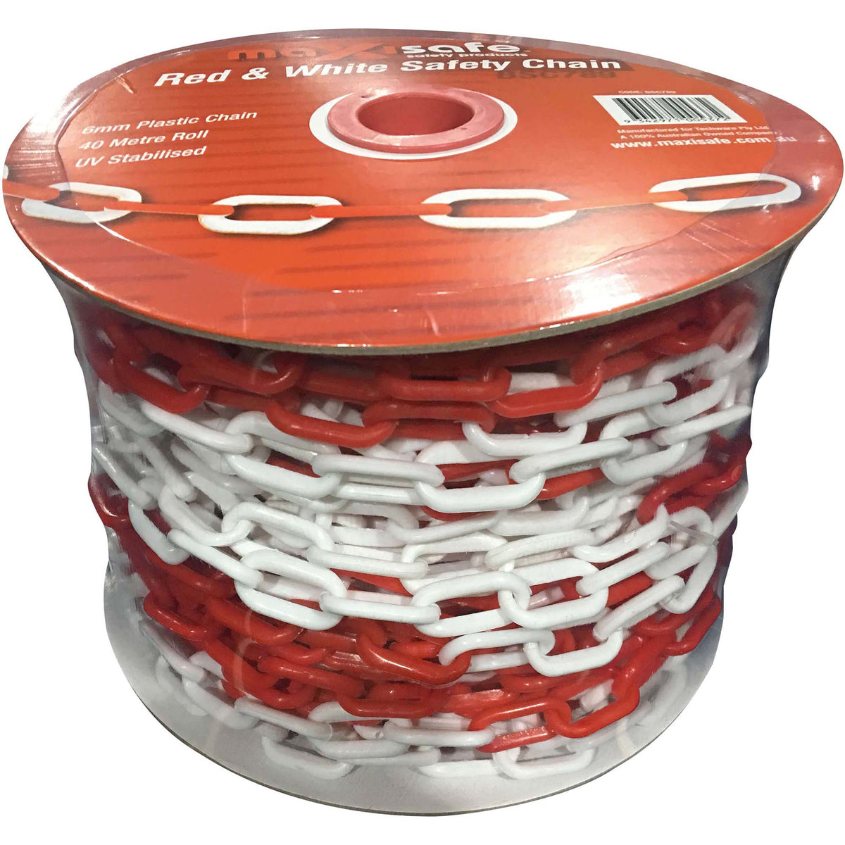 Maxisafe Heavy Duty 6mm Red & White Plastic Safety Chain BSC789 - Beton ...