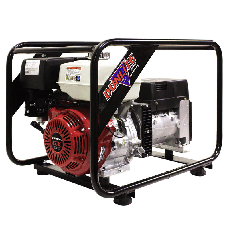 Dunlite Power Equipment 7 kVA Honda powered generator - Betontool ...