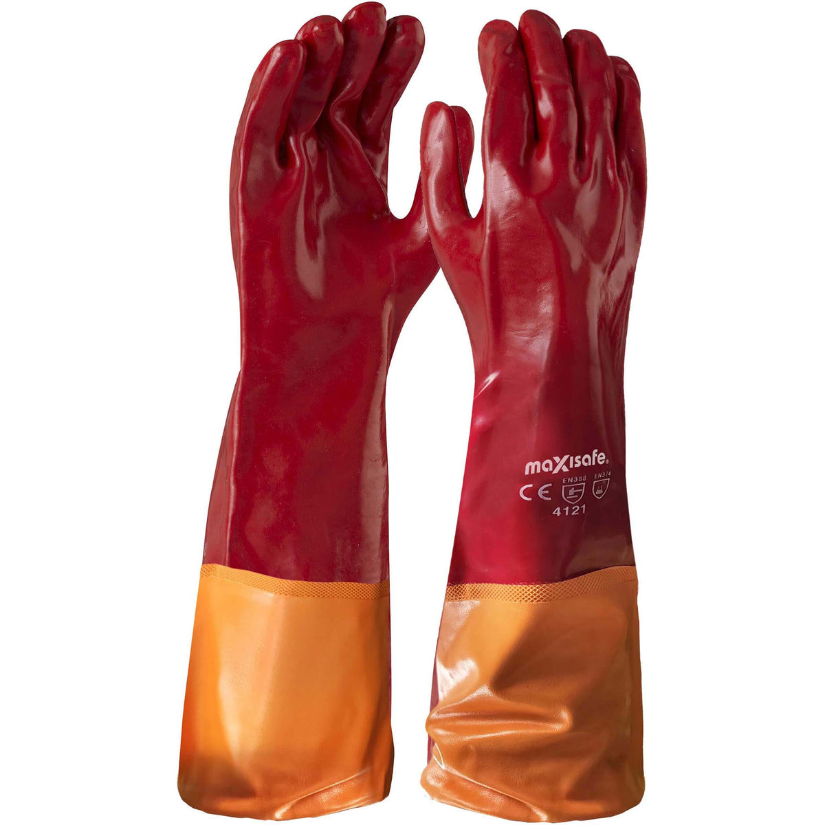 Maxisafe Red PVC Glove, 60cm Shoulder Length GPR230 - Betontools ...