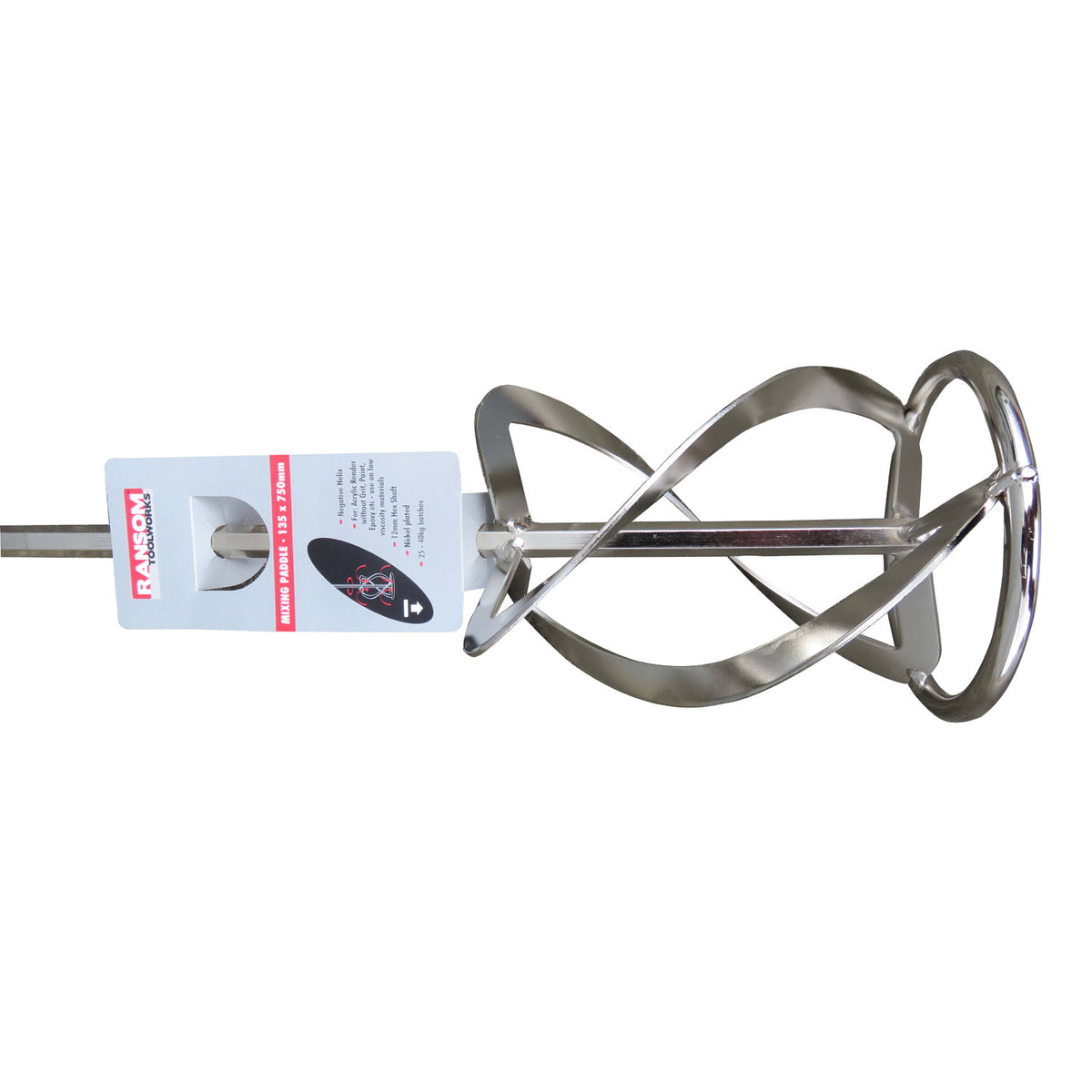 Ransom Heavy Duty Mixer 135 X 750 X 12mm Shaft - Negative Helix - Beton ...