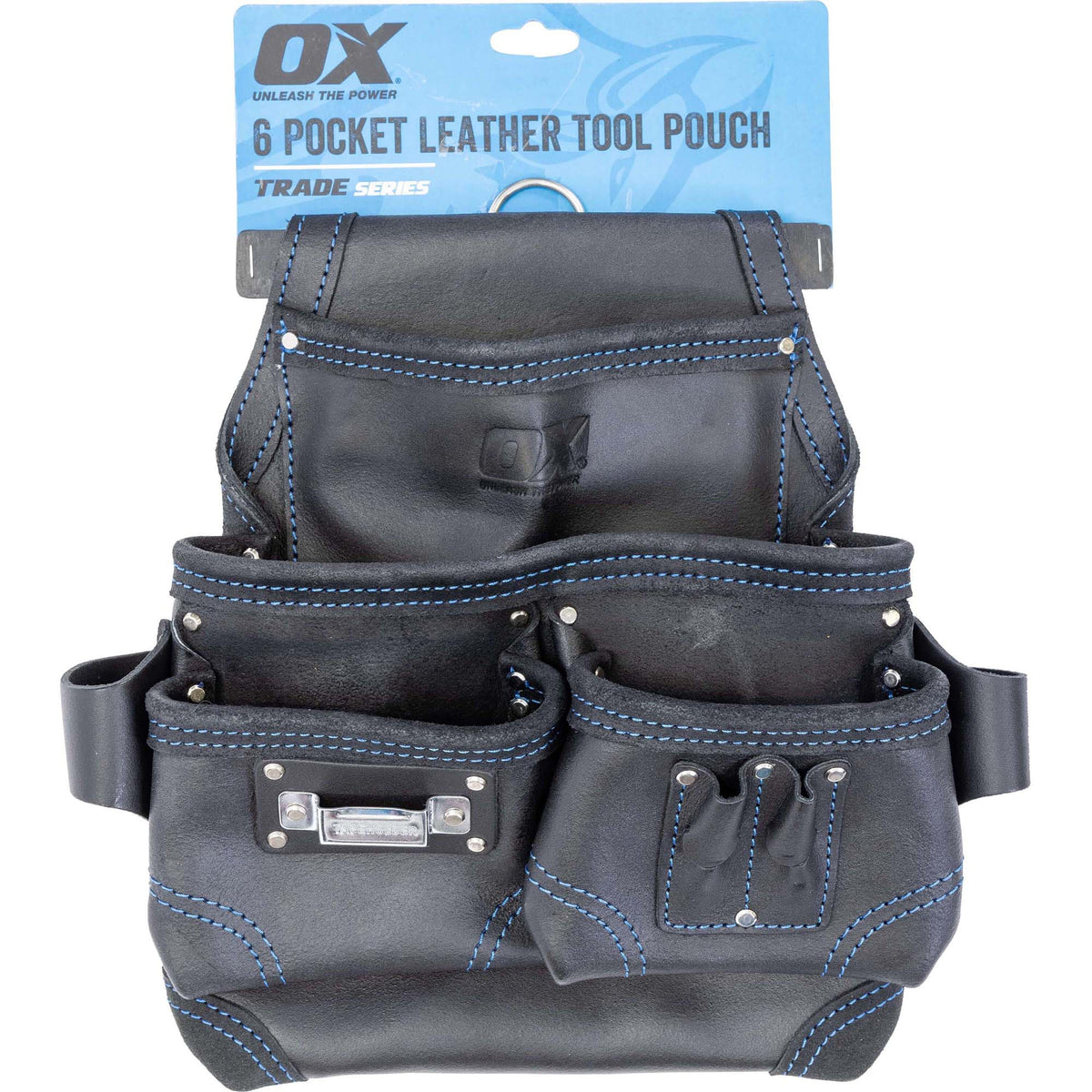OX Trade Black Leather 6 Pocket Tool Pouch OX-T265602 - Beton Tools ...